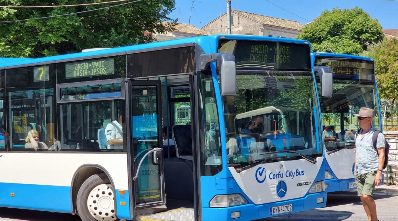 Corfu Bus Line 6: Benitses, Perama And Town